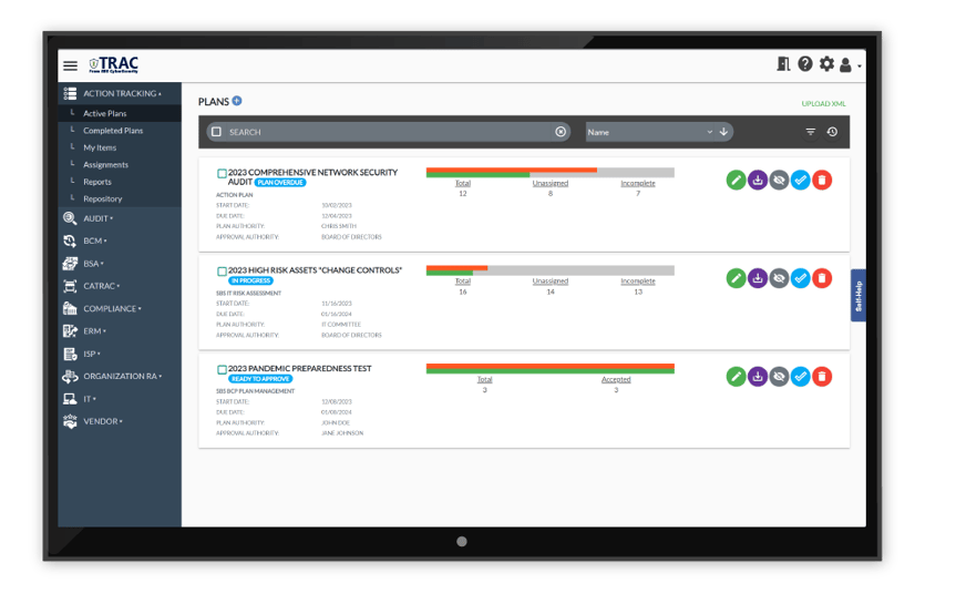 TRAC: Action Tracking Software | SBS