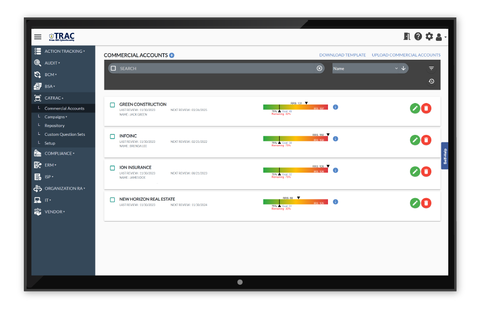 TRAC - Commercial Account Tracking | SBS CyberSecurity
