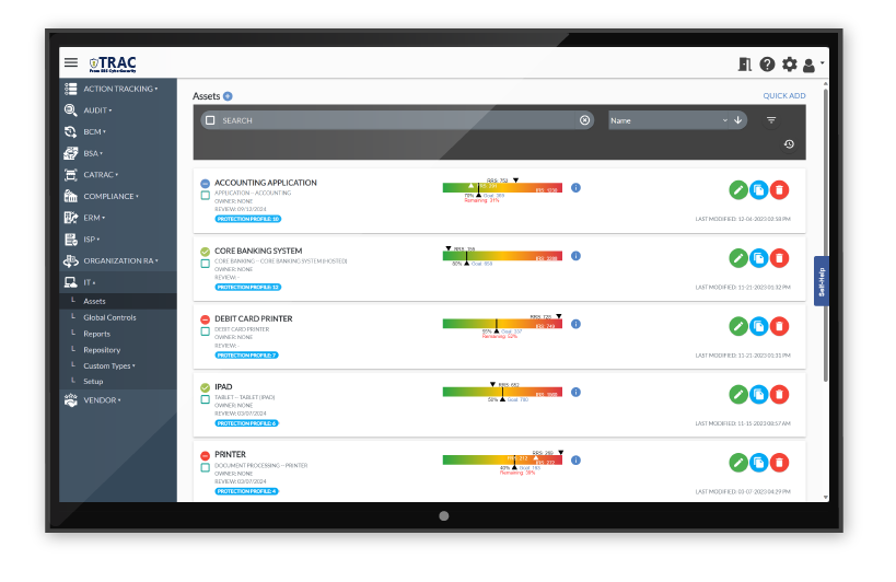 TRAC: IT Risk Assessment Software | SBS